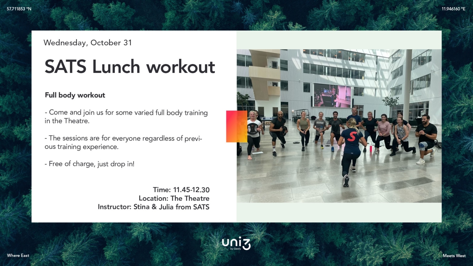 SATS lunch work out - Uni3